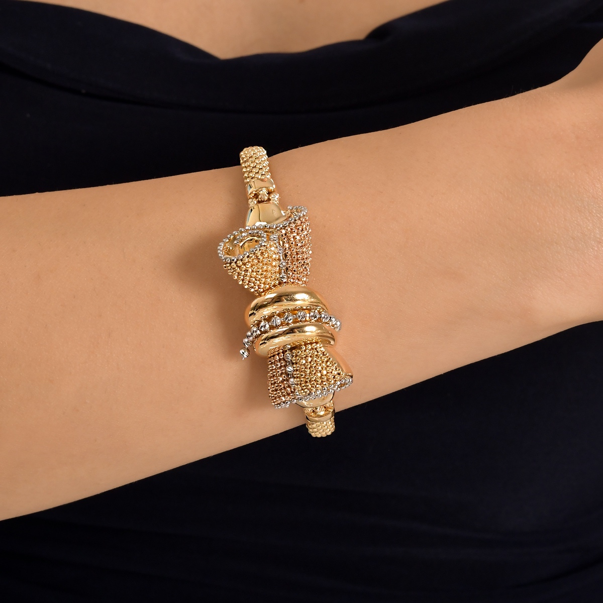 18K Electroform Gold Bangle | INV3 - Turkish Jewellery